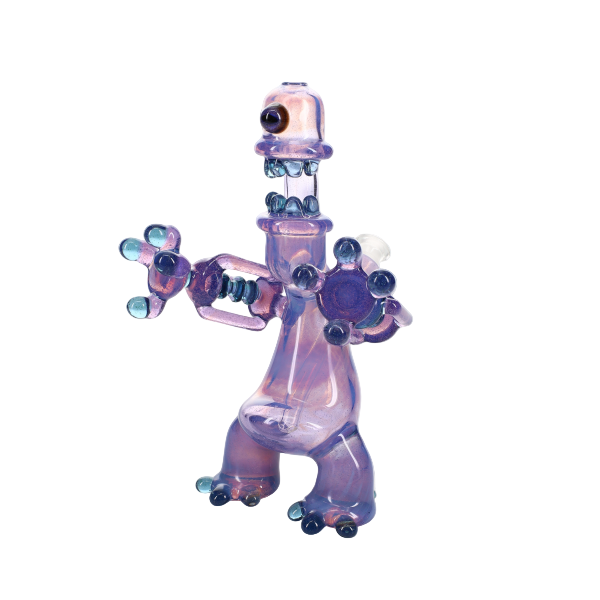 Luke Trzop Glass Bot Purple Large Bubbler – Sunshine Daydream