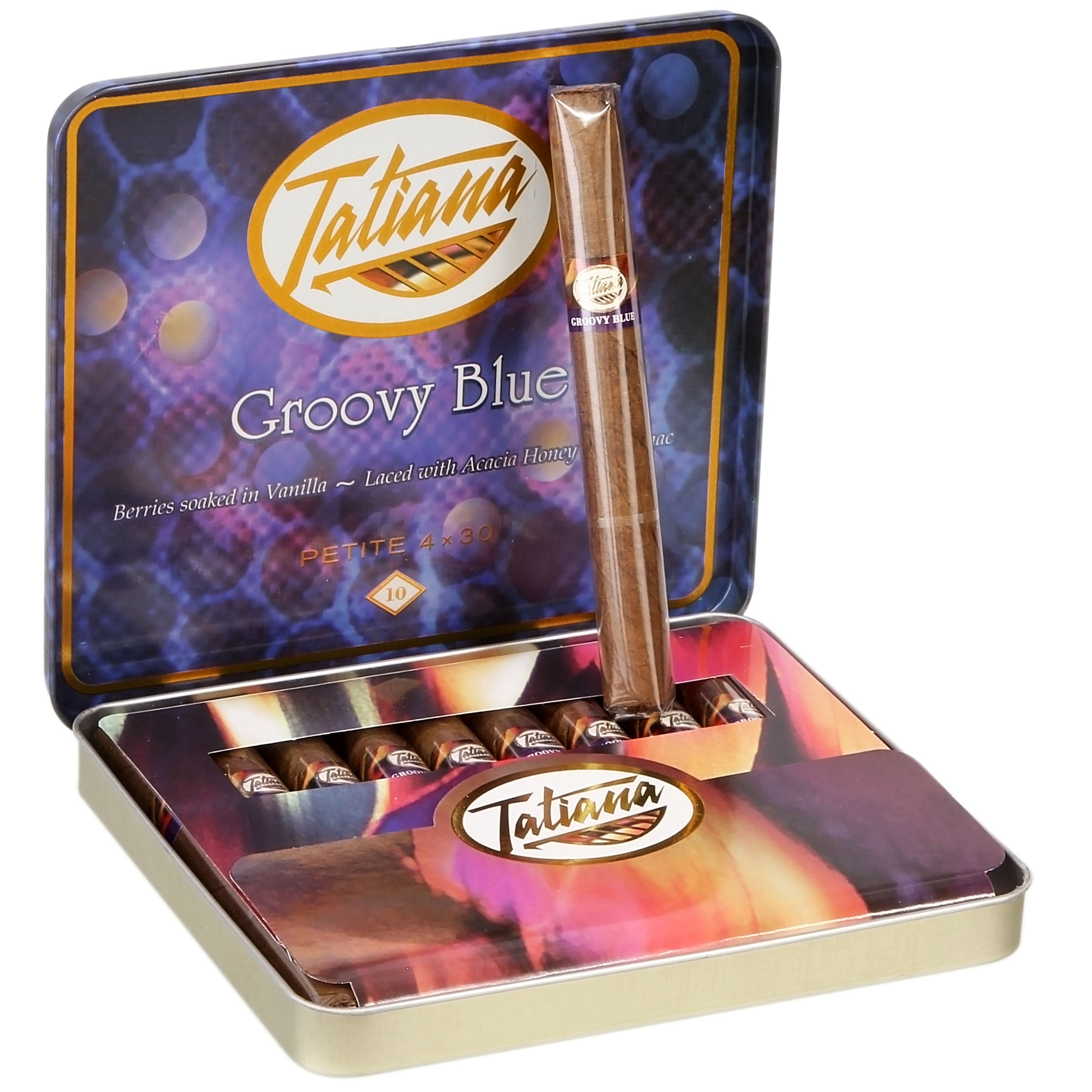 Tatiana Petite Cigars 10ct Tin - Groovy Blue – Sunshine Daydream