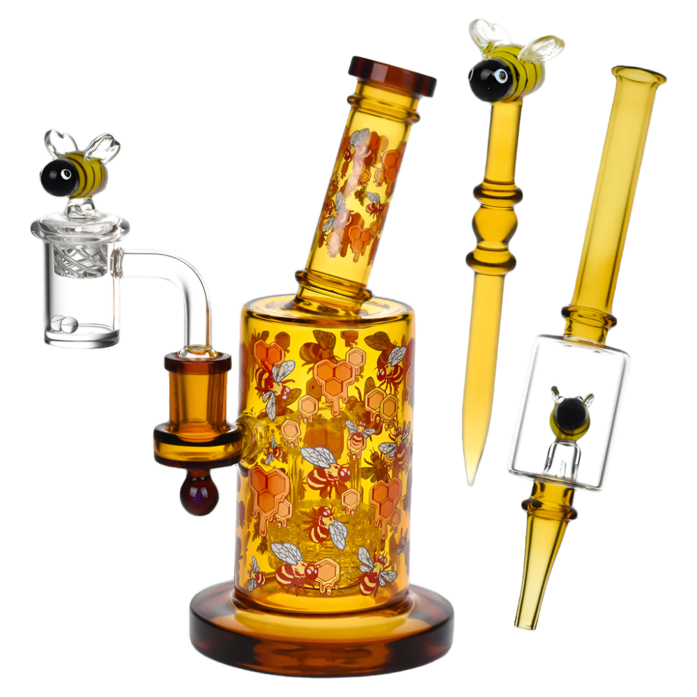 Pulsar Greatest Hits Series 8" Glow Nectar Collector & Dab Rig Set - B ...