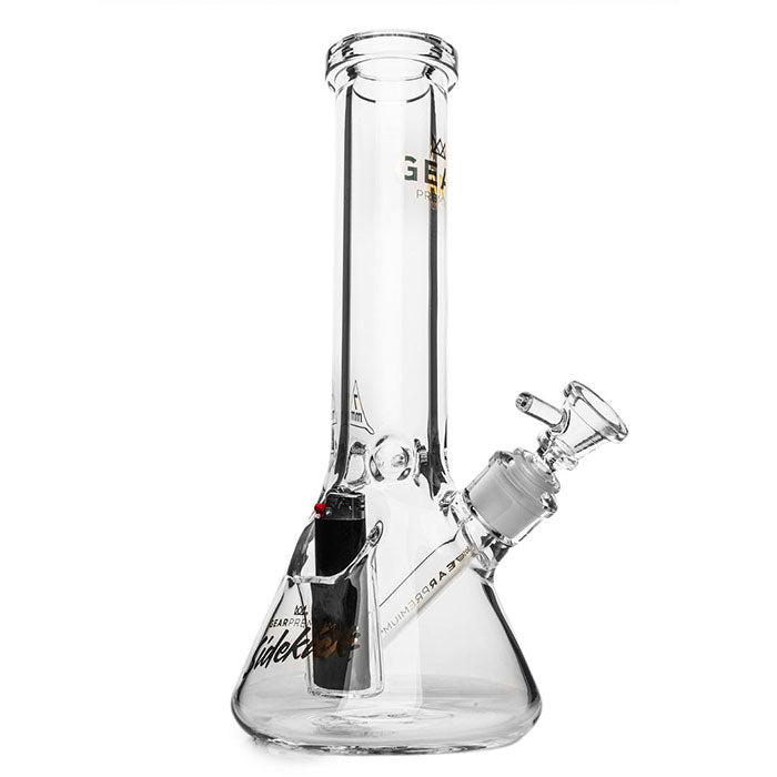 Gear Premium 12" 7mm Sidekick Beaker Waterpipe w/ Lighter - Clear ...