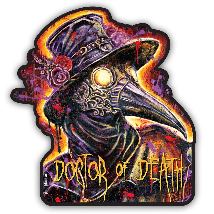 Plague Doctor - Doctor of Death Vinyl Sticker – Sunshine Daydream