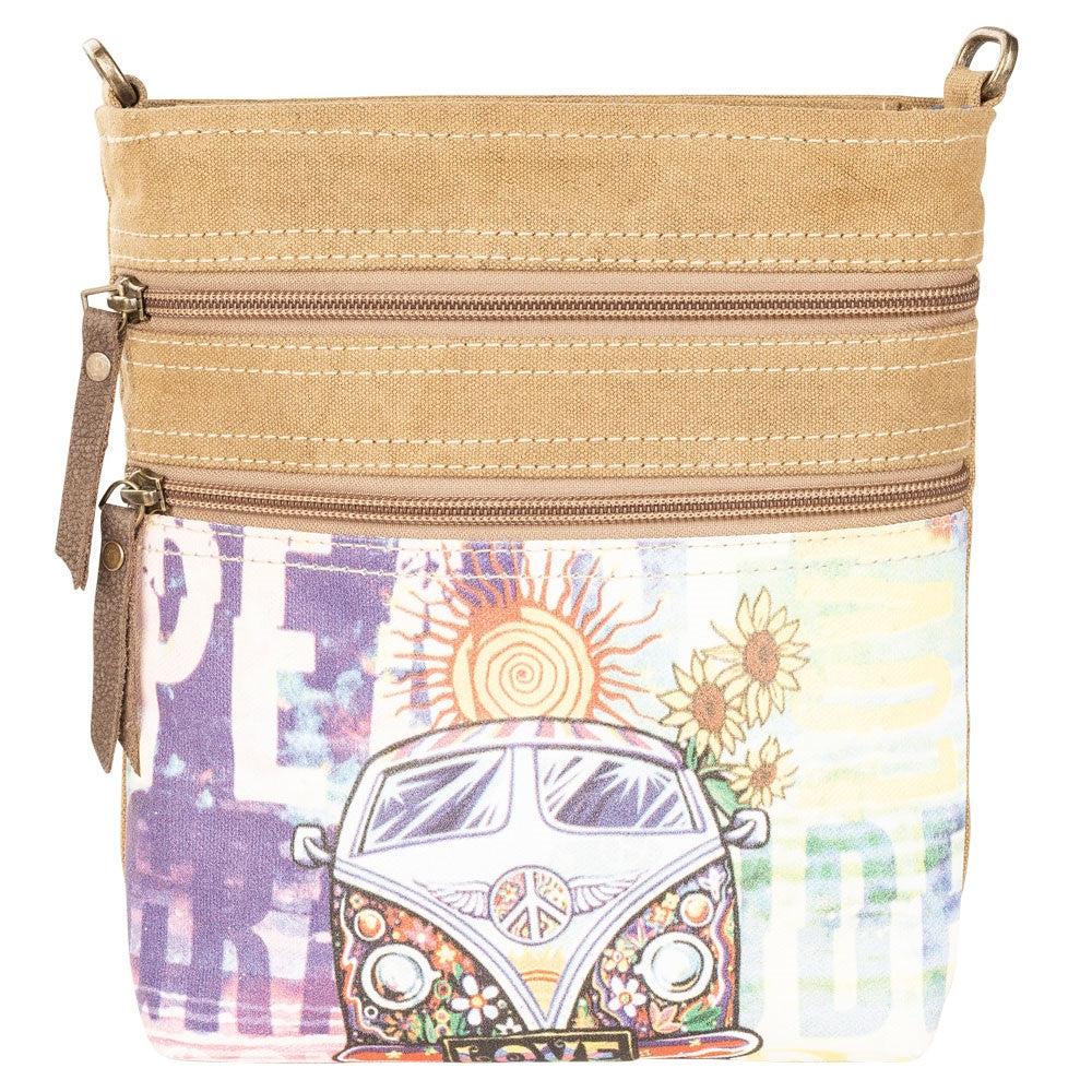 Peace & Love Bus Crossbody Bag – Sunshine Daydream